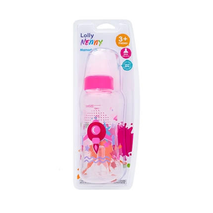 Mamadeira Lolly Viva Silicone Redondo Rosa 250Ml