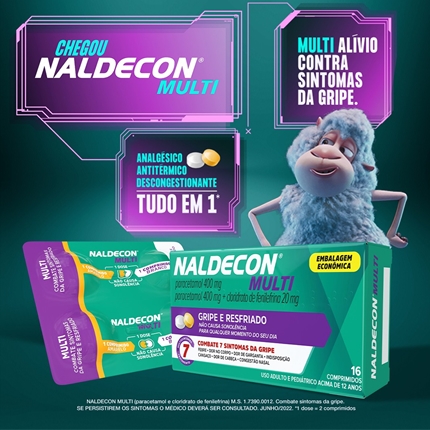 Naldecon Multi com 16 Comprimidos - Farmácias Unipreço