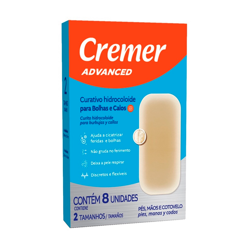 Curativo Hidrocolóide Para Calos E Bolhas Cremer Com 8 Unidades