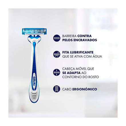 Aparelho De Barbear Gillette Derma Proteção Com 1 Unidade