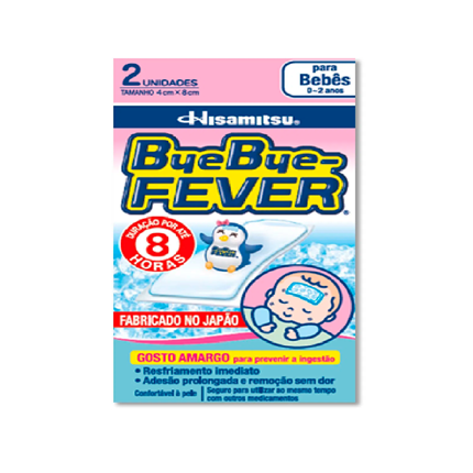 Bye Bye Fever Para Bebês De 0 A 2 Anos Com 2 Adesivos