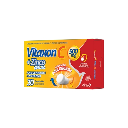 Vitaxon C + Zinco Ação Prolongada 30 Comprimidos - Farmácias Unipreço