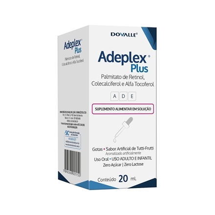 Adeplex Plus Gotas 20ml Dovalle - Farmácias Unipreço