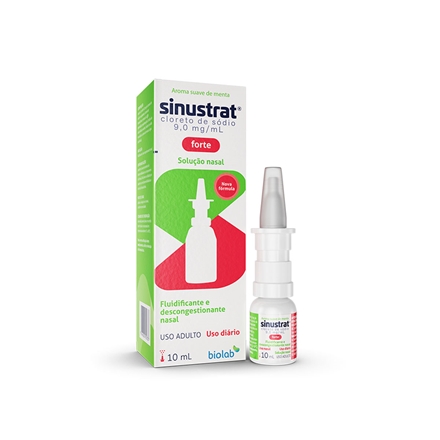 Solução Nasal Sinustrat Forte 9mg Frasco Spray 10ml - Farmácias Unipreço