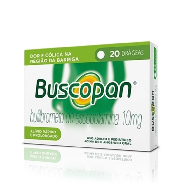 BUSCOPAN C/20 DRAGEAS - BUSCOPAN COMPOSTO 20 COMPRIMIDOS - BUSCOPAN