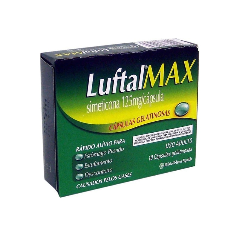 Antigases Luftal Gel Caps 125mg Simeticona 10 Cápsulas - LUFTAL MAX ...