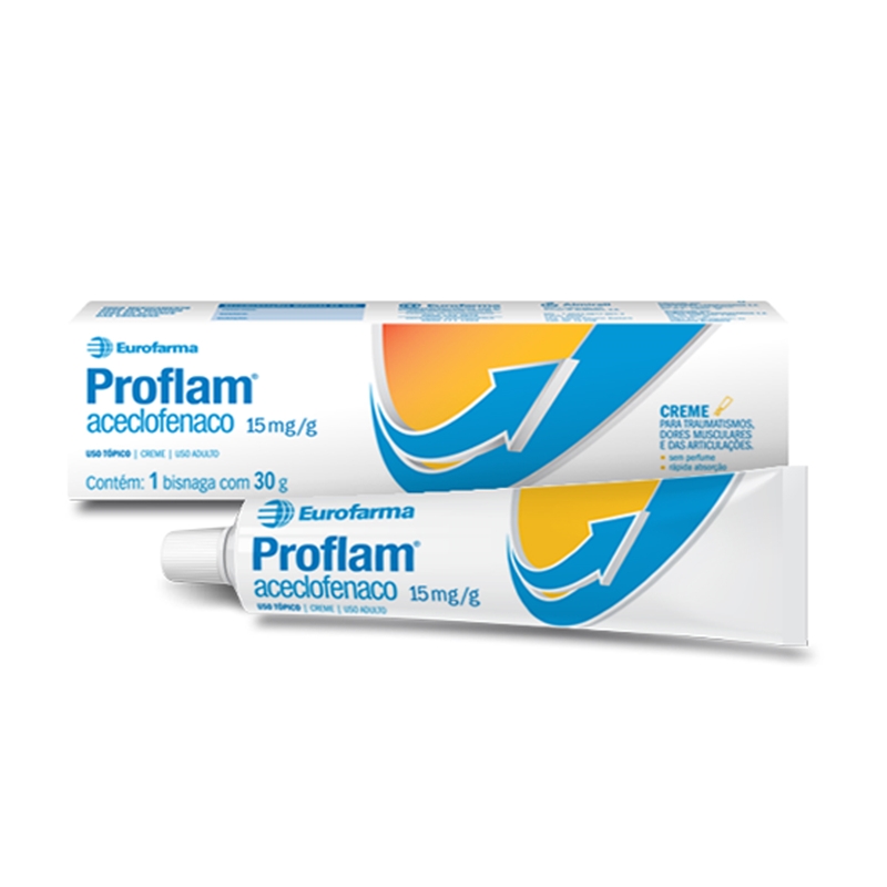 Proflam 1,5% Eurofarma Creme bisnaga 30g - Farmácias Unipreço