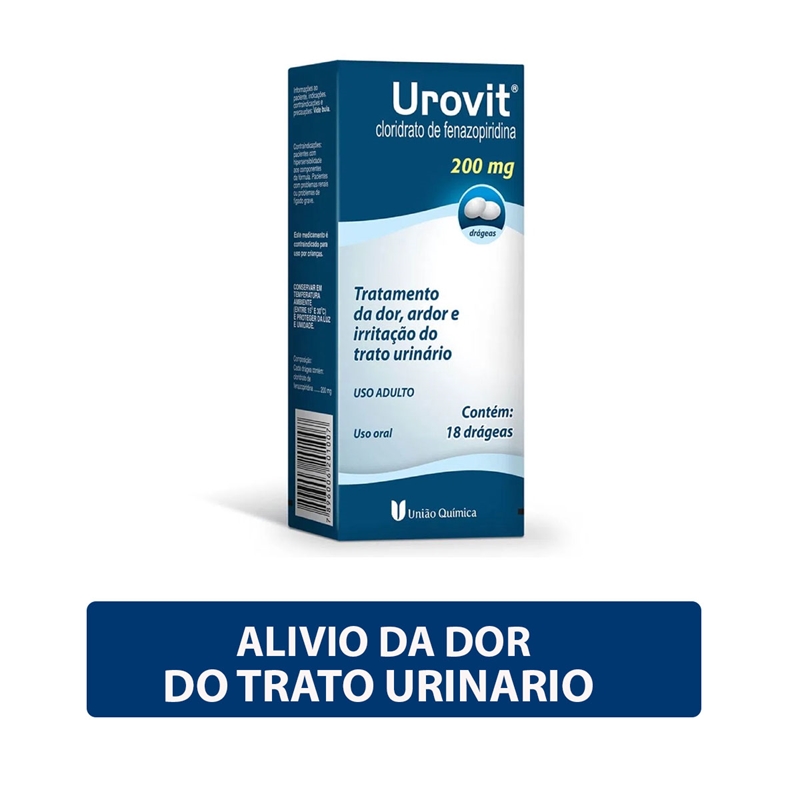 Urovit 200mg União Química 18 Drágeas - Farmácias Unipreço