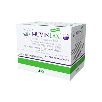 Muvinlax Pó para Solução Oral 20 Envelopes de 14g - Farmácias Unipreço