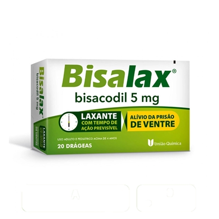 Bisalax 5mg Com 20 Drágeas - Farmácias Unipreço