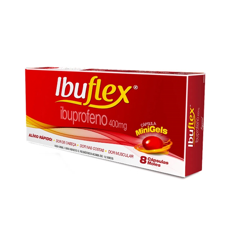 Ibuflex 400mg 8 Cápsulas Gel - Farmácias Unipreço