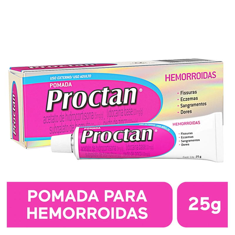 Pomada Para Tratamento De Hemorroidas Proctan 25g Com 6 Aplicadores