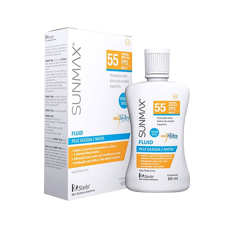 Protetor Solar Sunmax Fluid Fps55 Pele Oleosa/Mista 60ml - Farmácias ...