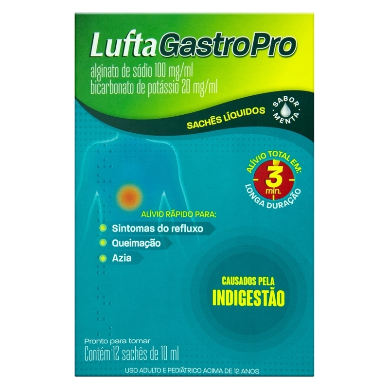 LUFTA GASTROPRO COM 12 SACHÊS DE 10ML