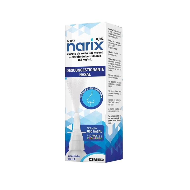 Descongestionante Nasal Narix Spray 50ml - Farmácias Unipreço