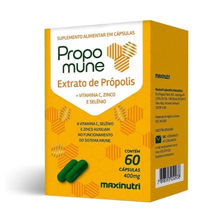 PROPOMUNE 400MG MAXINUTRI COM 60 CAPSULAS