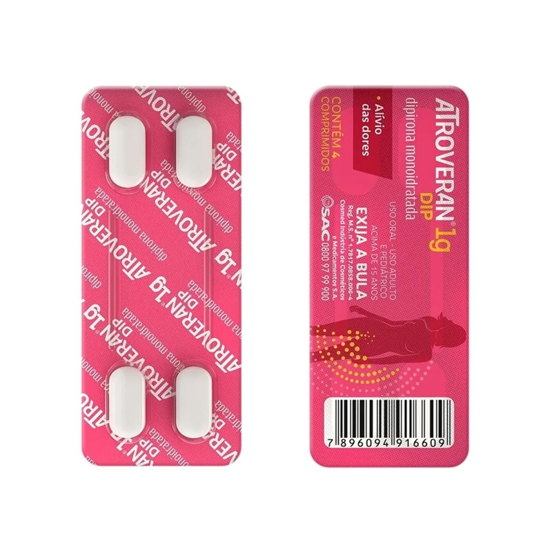 ATROVERAN DIP COM 4 COMPRIMIDOS