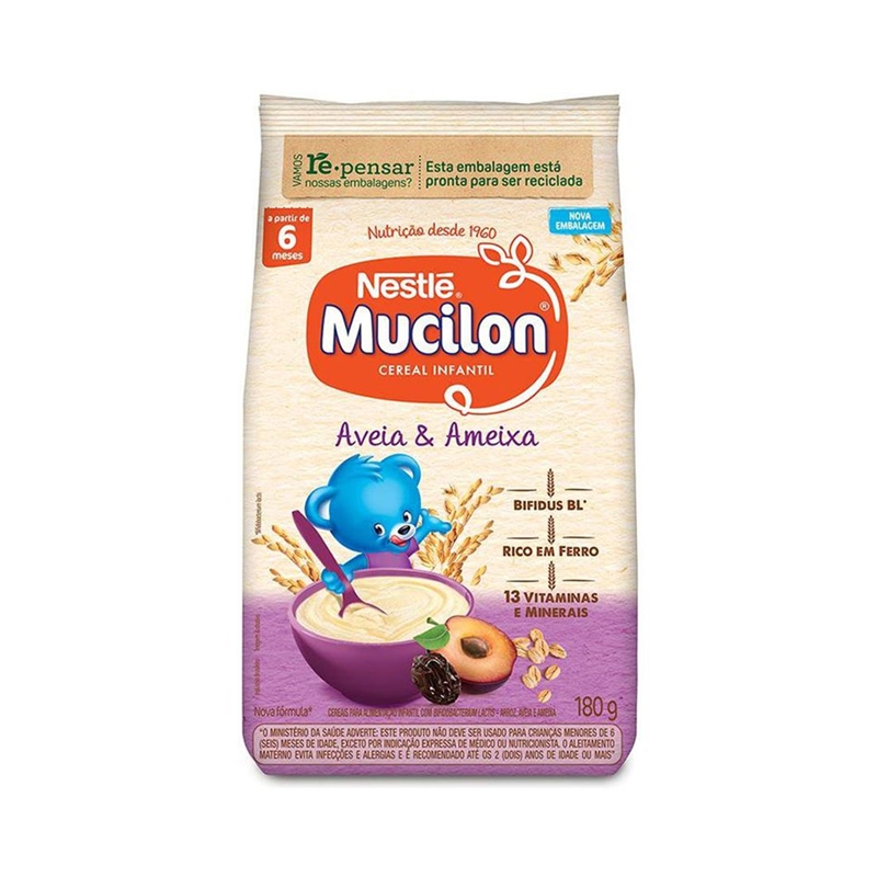 Cereal Infantil Nestlé Mucilon Ameixa e Aveia Sachê 180g - Farmácias ...