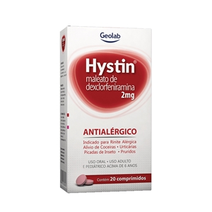 Hystin 2mg Com 20 Comprimidos - Farmácias Unipreço