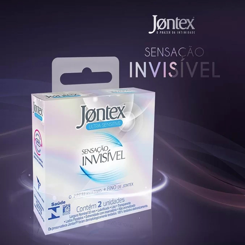 PRESERVATIVO JONTEX SENSAÇÃO INVISIVEL COM 4 UNIDADES