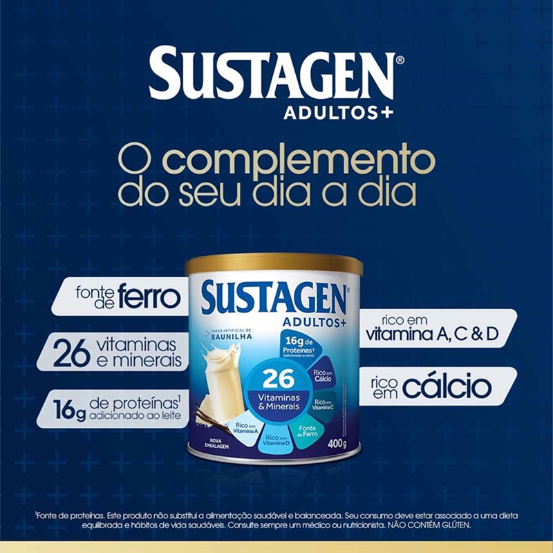 Sustagen Adulto Sabor Baunilha 400g - Farmácias Unipreço