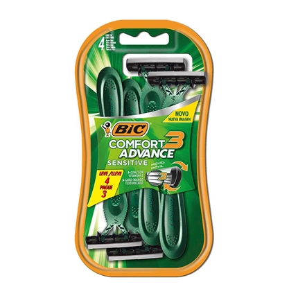 Aparelho Bic Comfort 3 Sensitive Leve 4 Pague 3 | Farmácias Unipreço