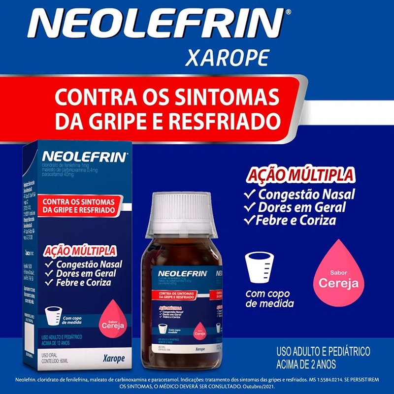 Neolefrin Neo Química Xarope 60ml - Farmácias Unipreço